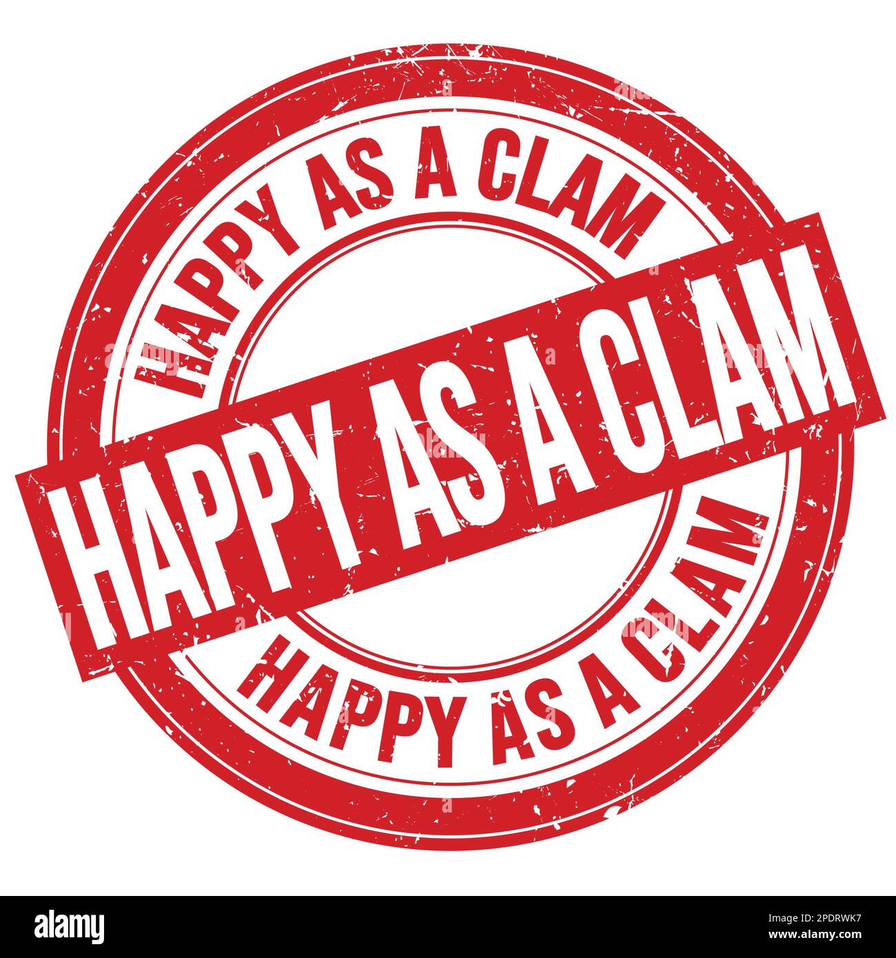 HAPPY AS A CLAM text written on red round grungy stamp sign Stock Photo ...