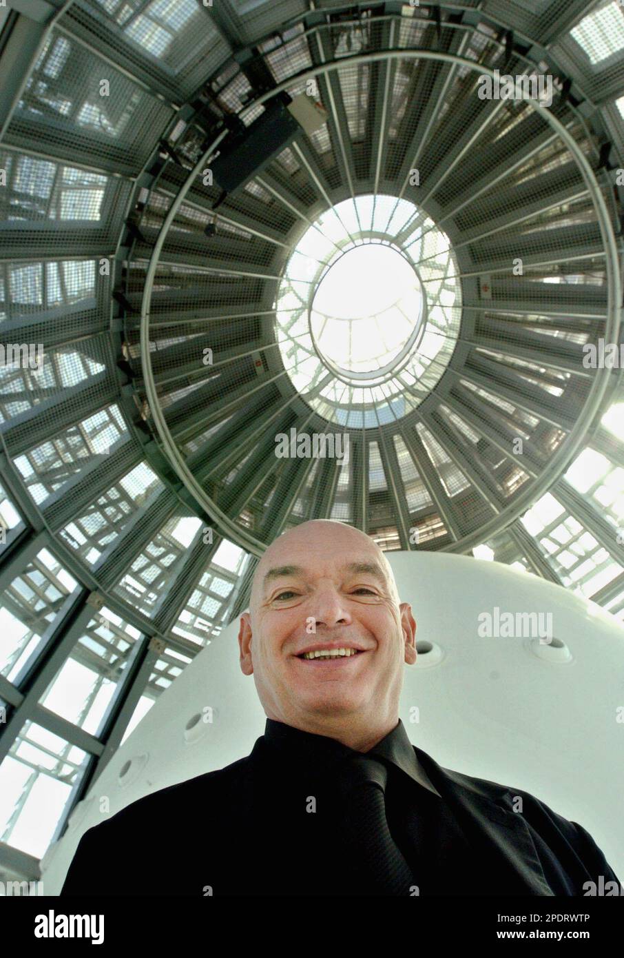 French architect Jean Nouvel smiles during the inauguration of the ...