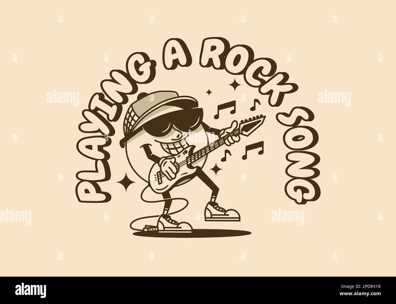 Boy playing electric guitar Stock Vector Images - Alamy
