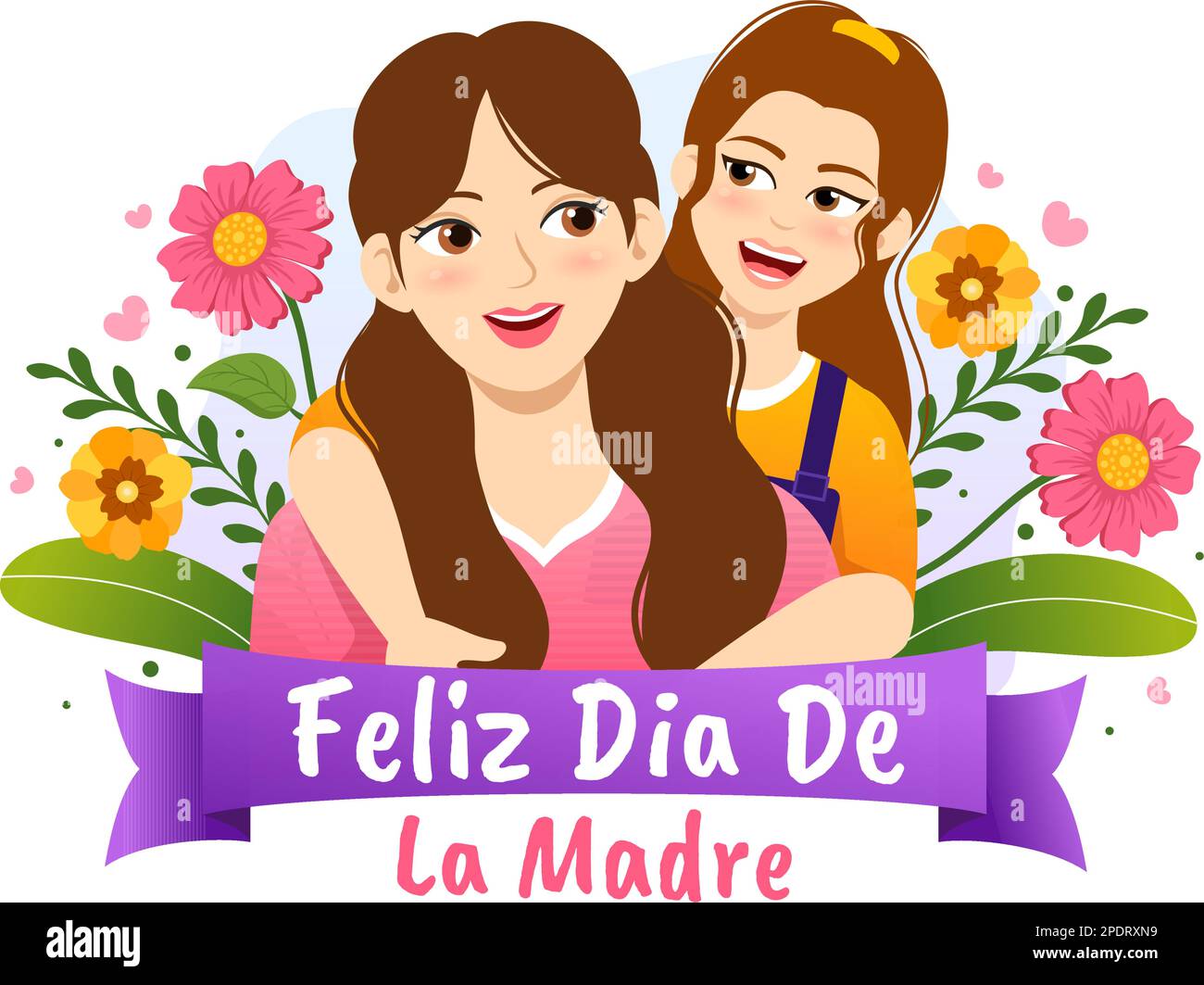 Feliz Día De La Madre Illustration with Celebrating Happy Mother Day ...