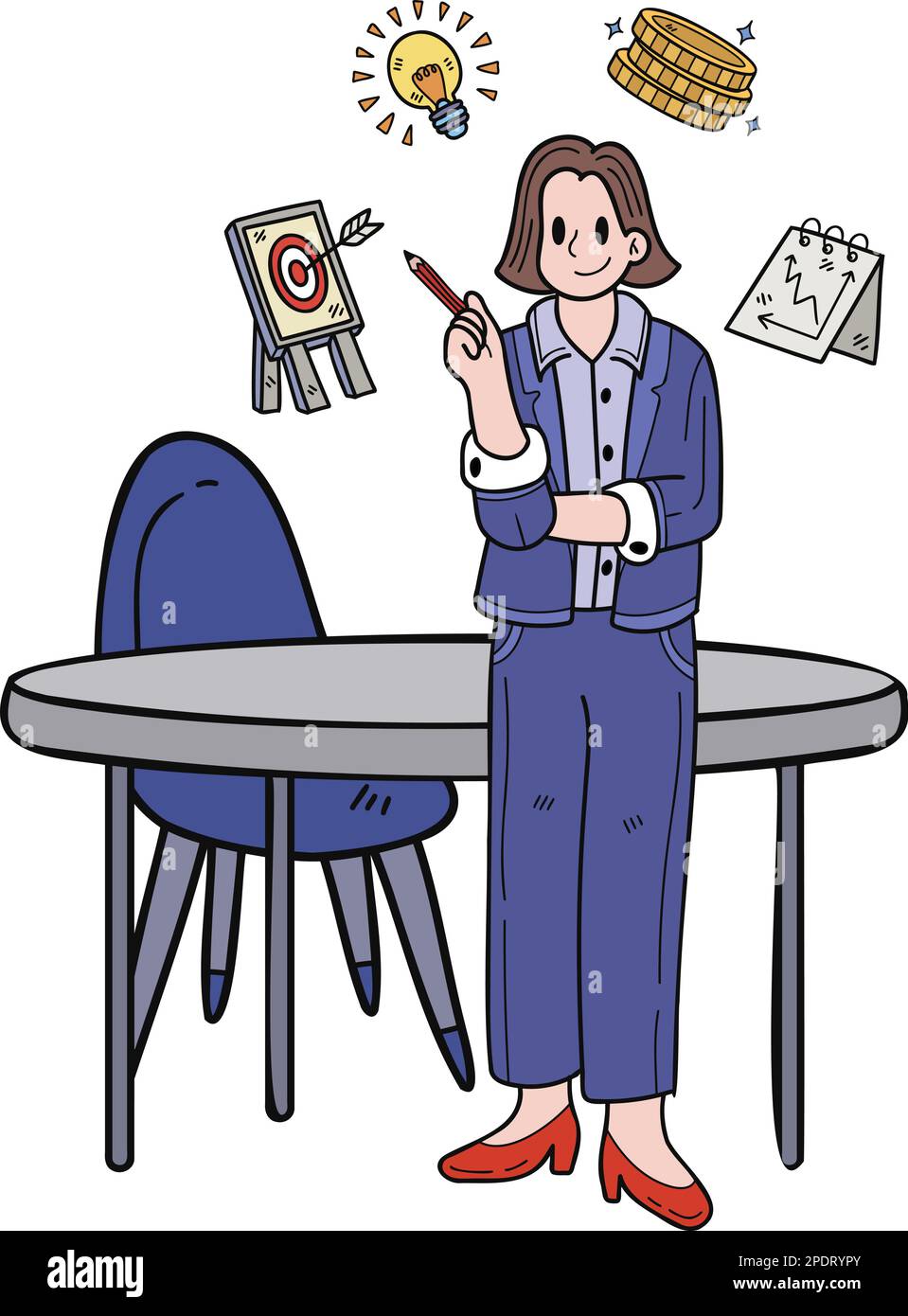 Female boss Stock Vector Images - Alamy