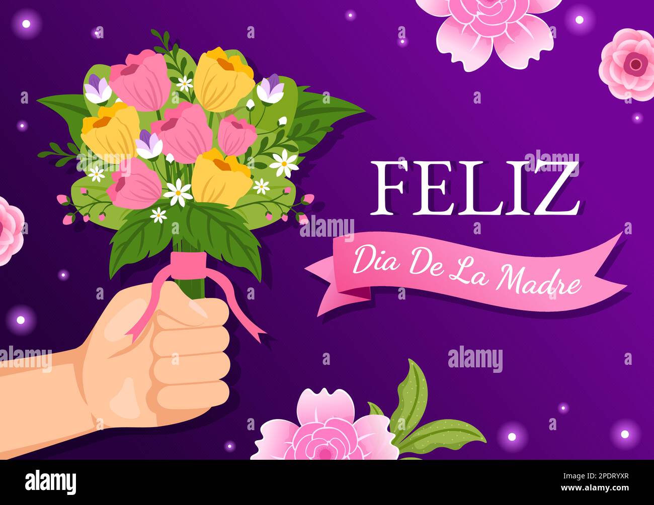 Feliz Día De La Madre Illustration with Celebrating Happy Mother Day ...
