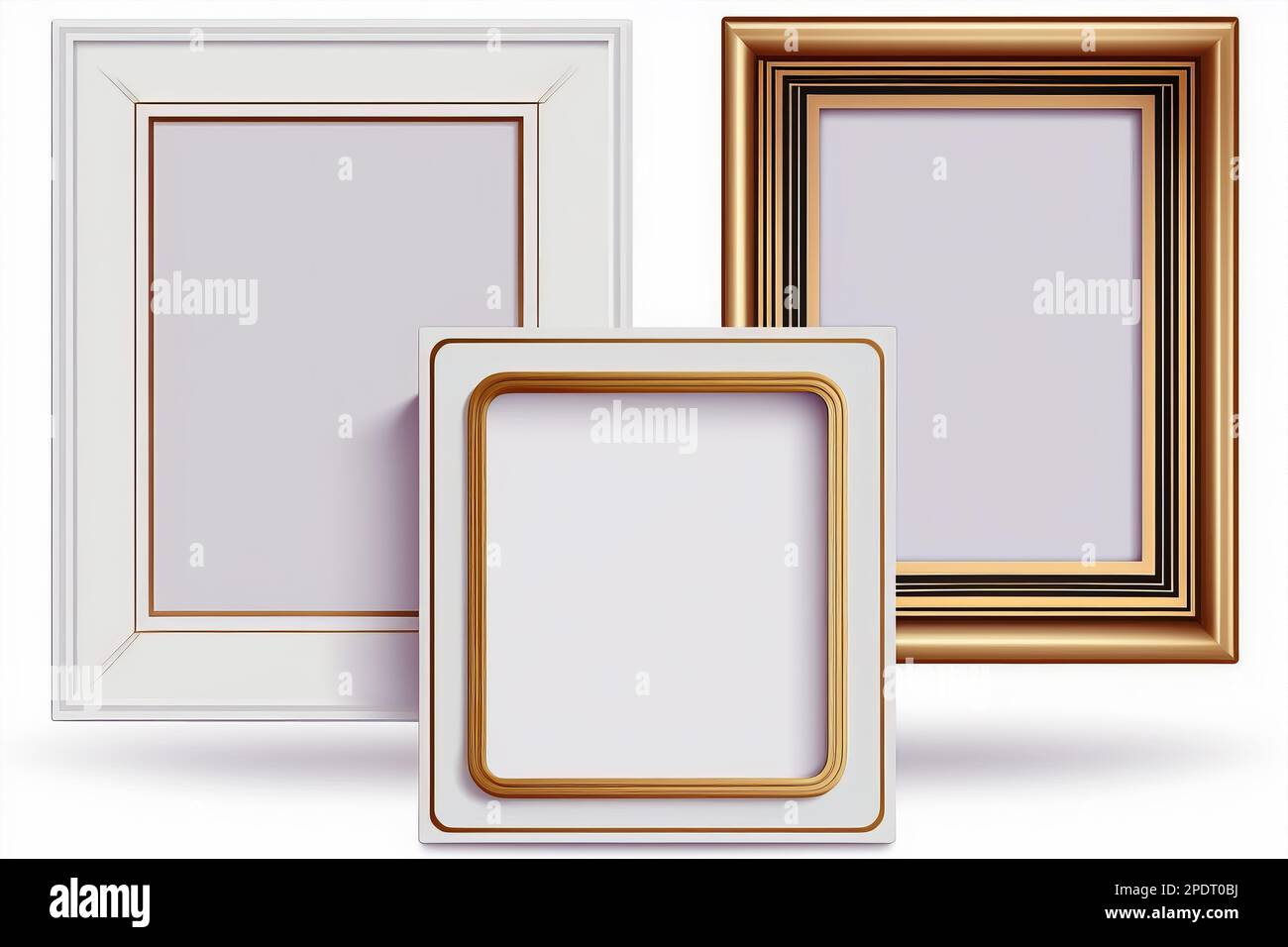 Three picture frames Cut Out Stock Images & Pictures - Alamy