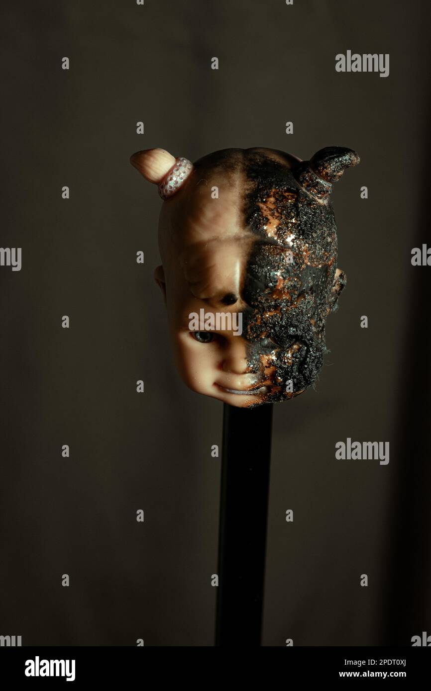 Creepy demonic halloween female doll hi-res stock photography and ...