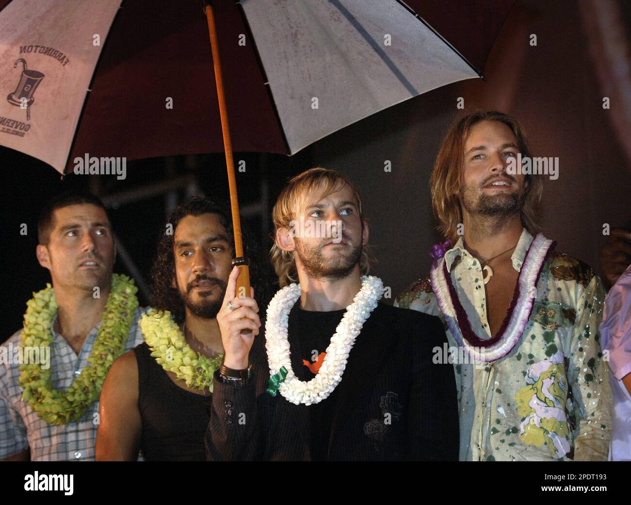 From left, actors Matthew Fox. Naveen Andrews, Dominic Monaghan and ...