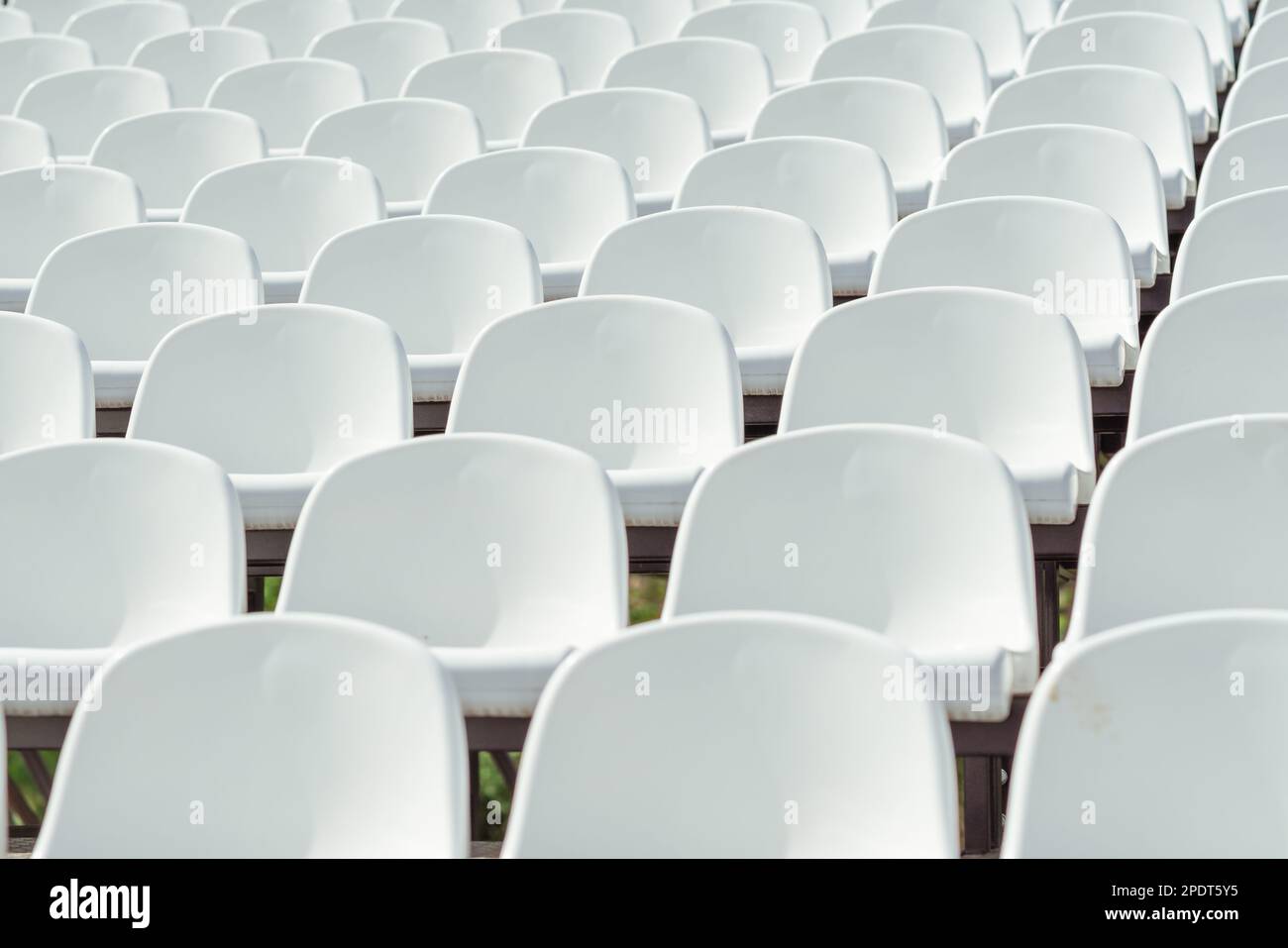 Seats of tribune on sport stadium. Concept of fans, chairs for audience ...
