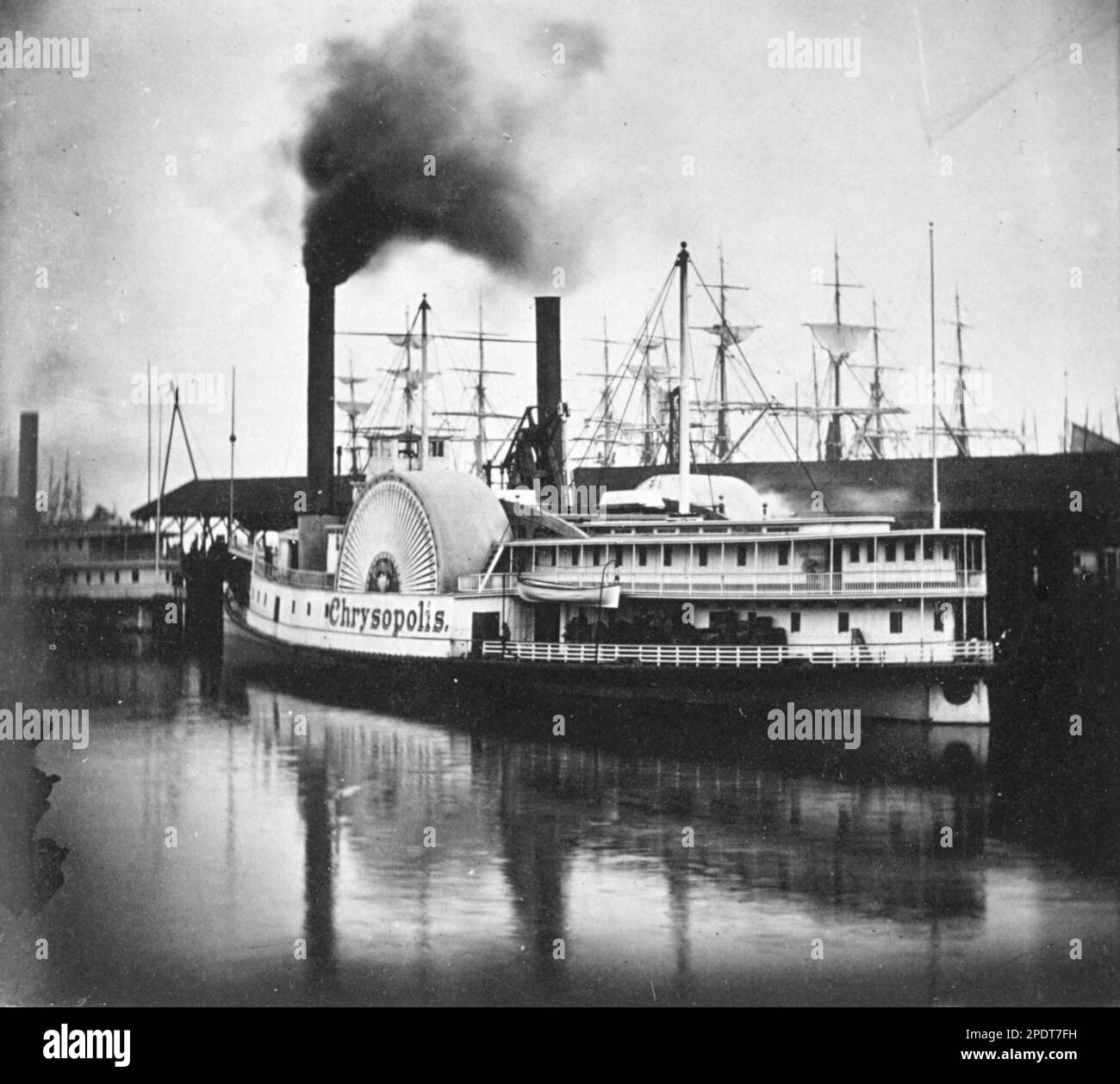 Chrysopolis, one of the first steamboats built at North's Shipyard ...