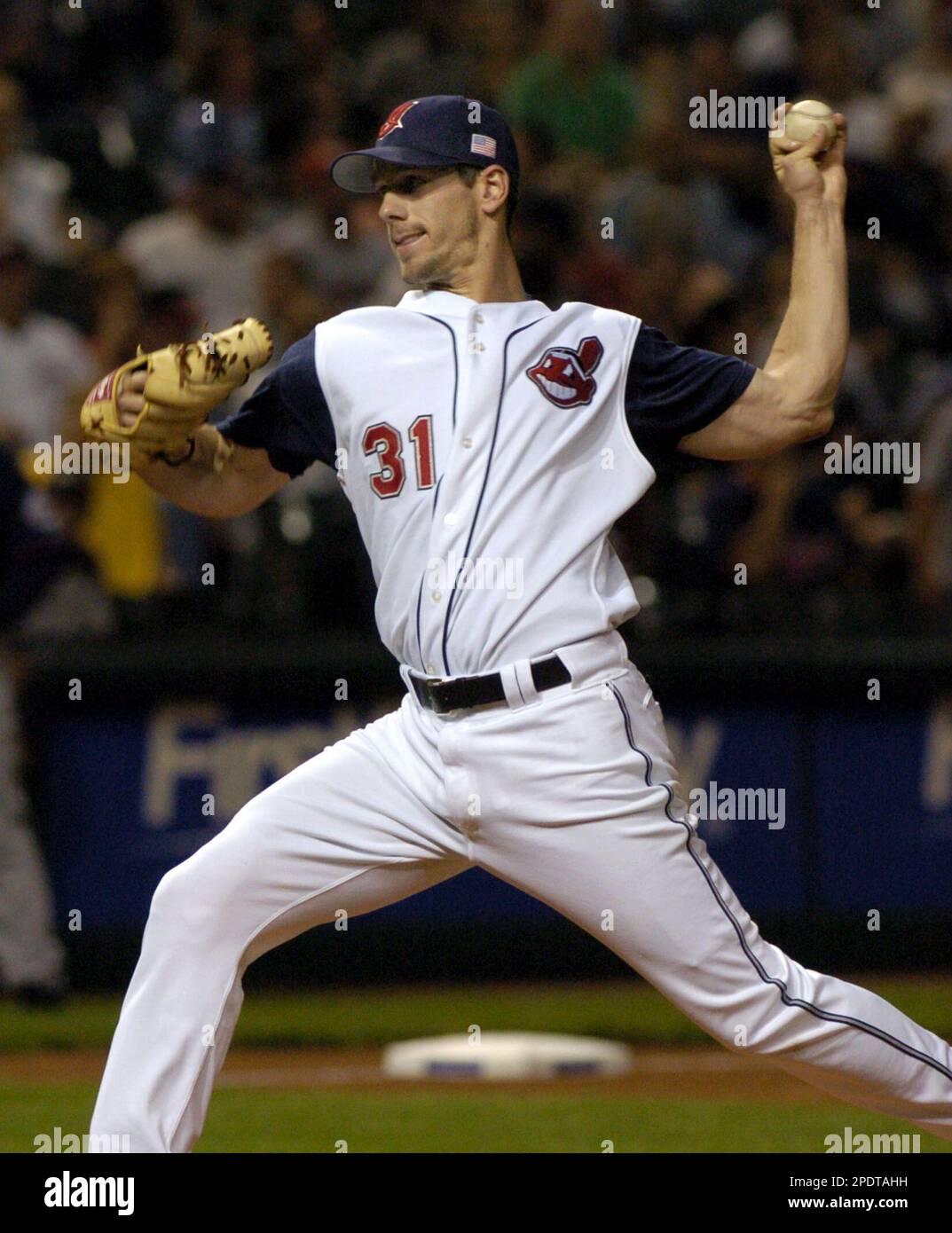 Cleveland Indians pitcher Cliff Lee pitches against the Minnesota Twins ...