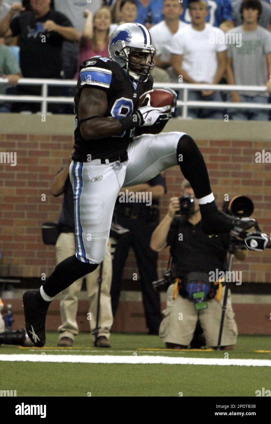 Detroit Lions tightend Marcus Pollard catches a touchdown during the ...