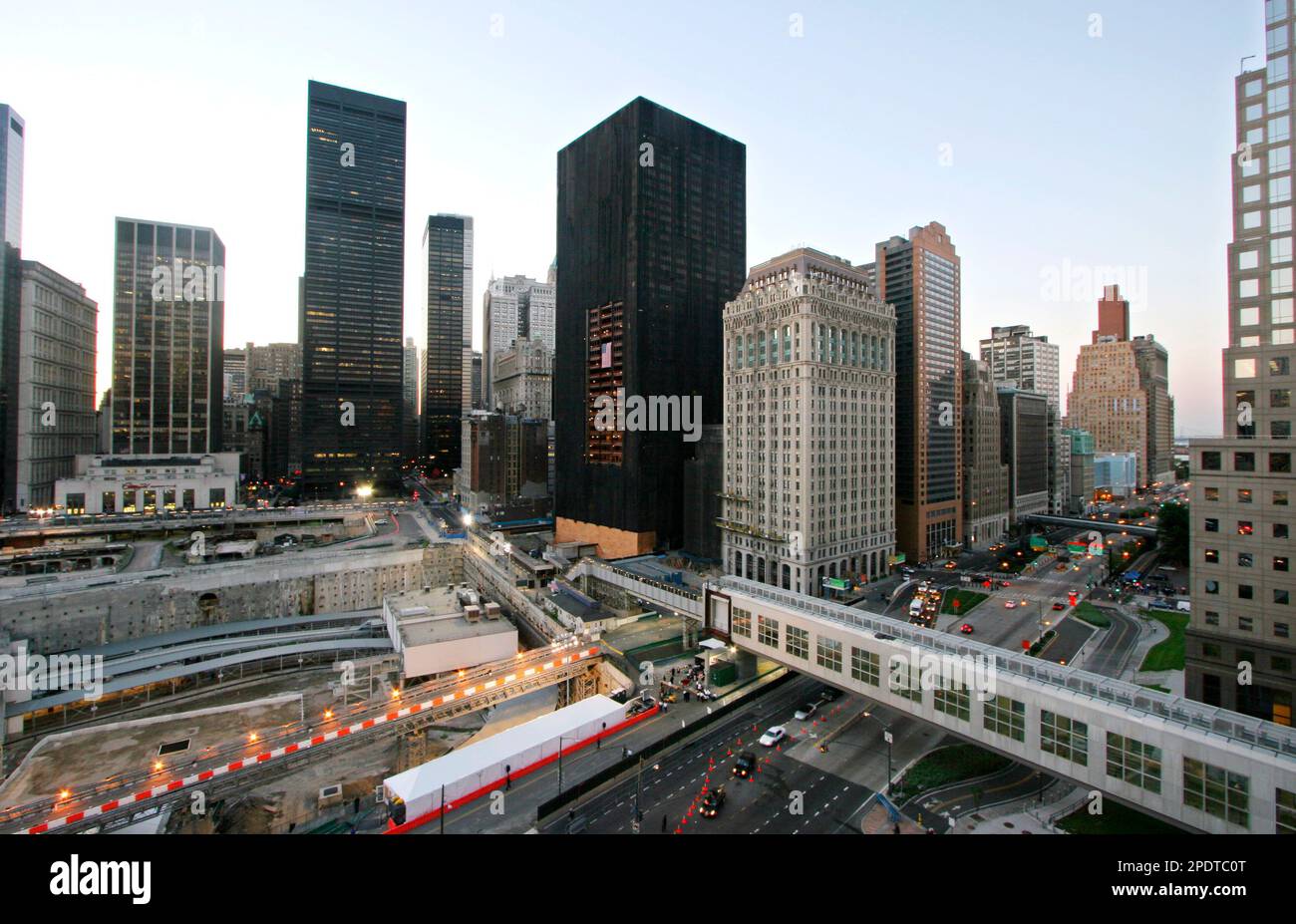 The World Trade Center site, left, in New York is shown Sunday, Sept ...