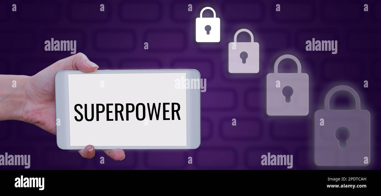 Inspiration showing sign Superpower. Conceptual photo a power or ...