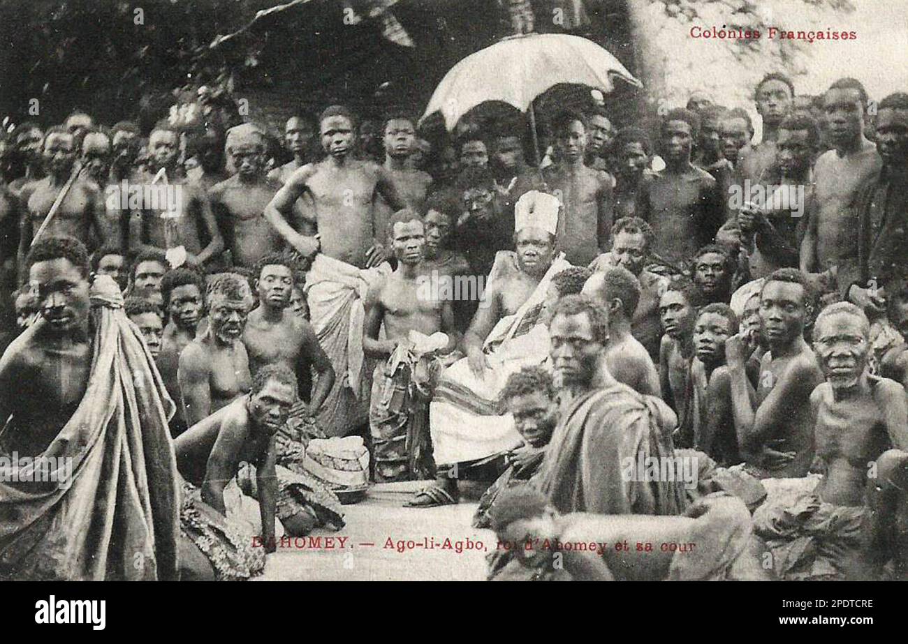 Agoli-Agbo, king of Abomey and his court Stock Photo - Alamy
