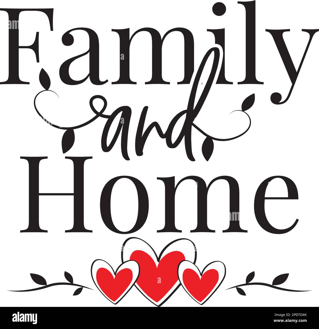 Message card family friends love Stock Vector Images - Alamy