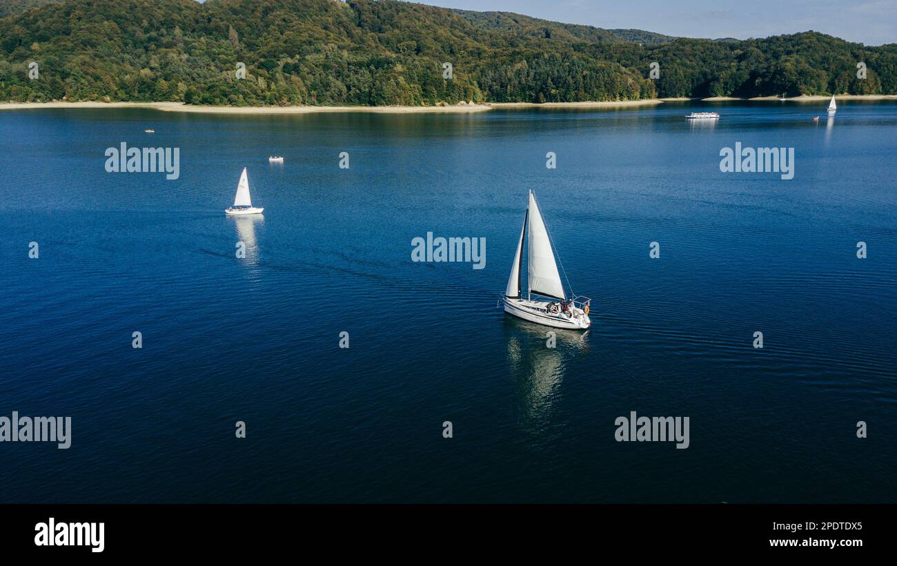 The Solina Reservoir and the hydroelectric power plant Stock Photo - Alamy