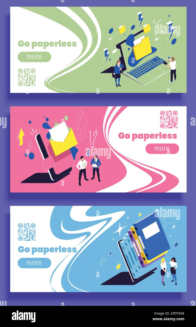 Go paperless Stock Vector Images - Alamy