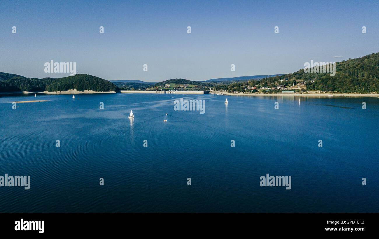 The Solina Reservoir and the hydroelectric power plant Stock Photo - Alamy