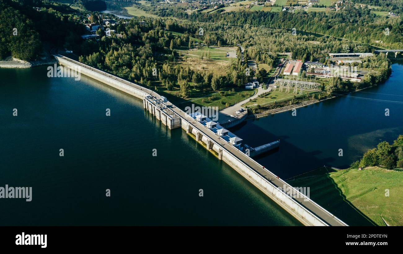 The Solina Reservoir and the hydroelectric power plant Stock Photo - Alamy