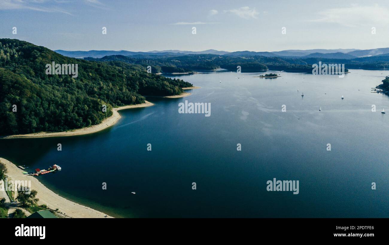 The Solina Reservoir and the hydroelectric power plant Stock Photo - Alamy