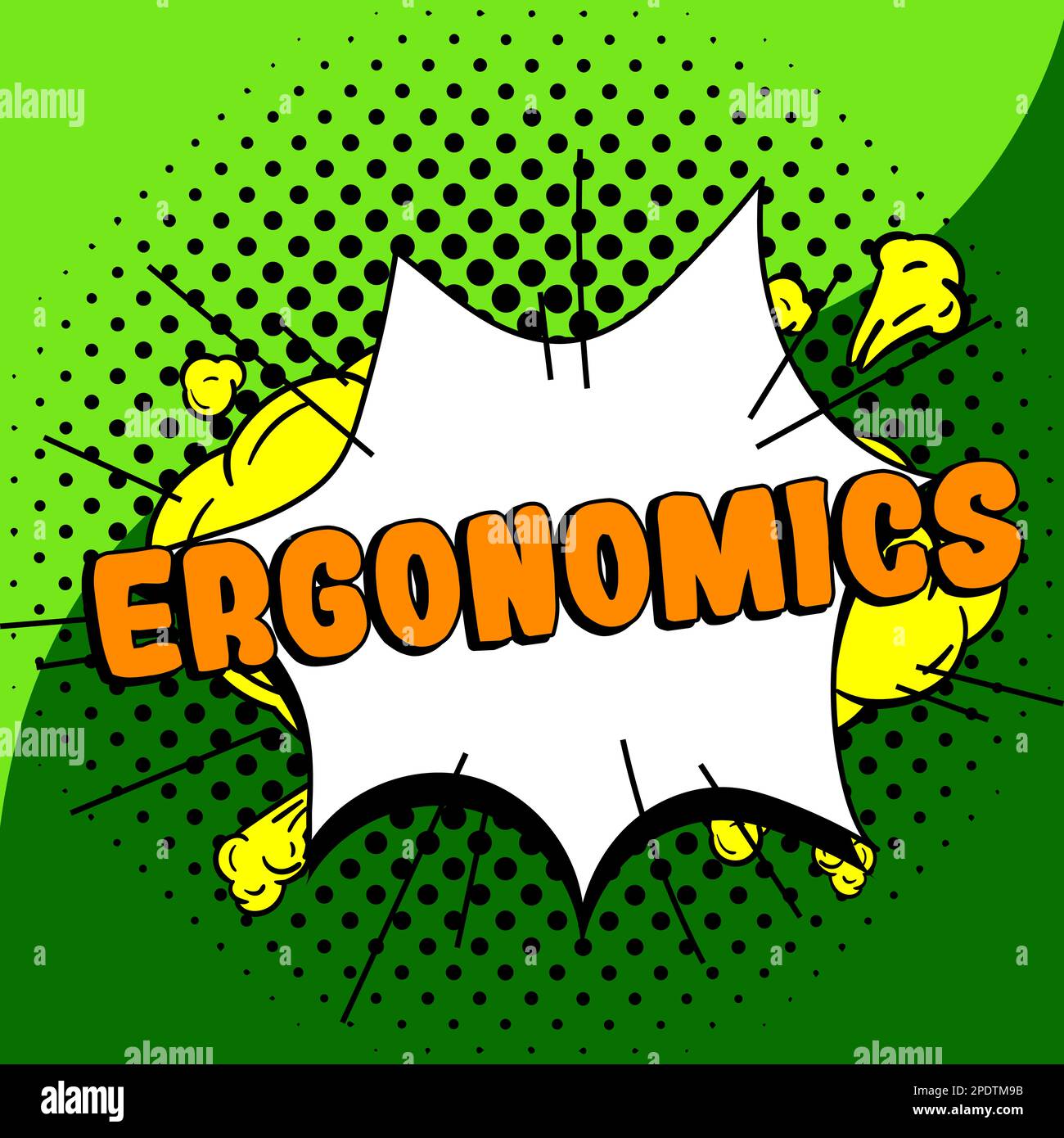 Sign displaying Ergonomics. Internet Concept fitting or designing a ...