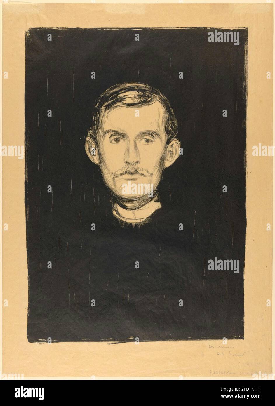 Self-Portrait 1895 by Edvard Munch Stock Photo - Alamy