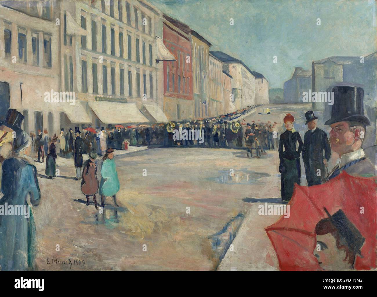 Music on the Karl Johan Street 1889 by Edvard Munch Stock Photo - Alamy