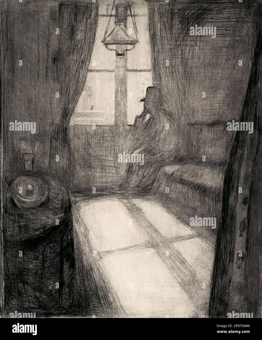 Mondschein [Moonlight (Night in Saint-Cloud)] by Edvard Munch Stock ...