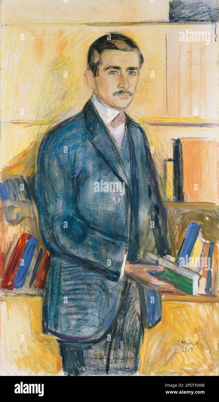 Herbert Esche in the Library 1905 by Edvard Munch Stock Photo - Alamy