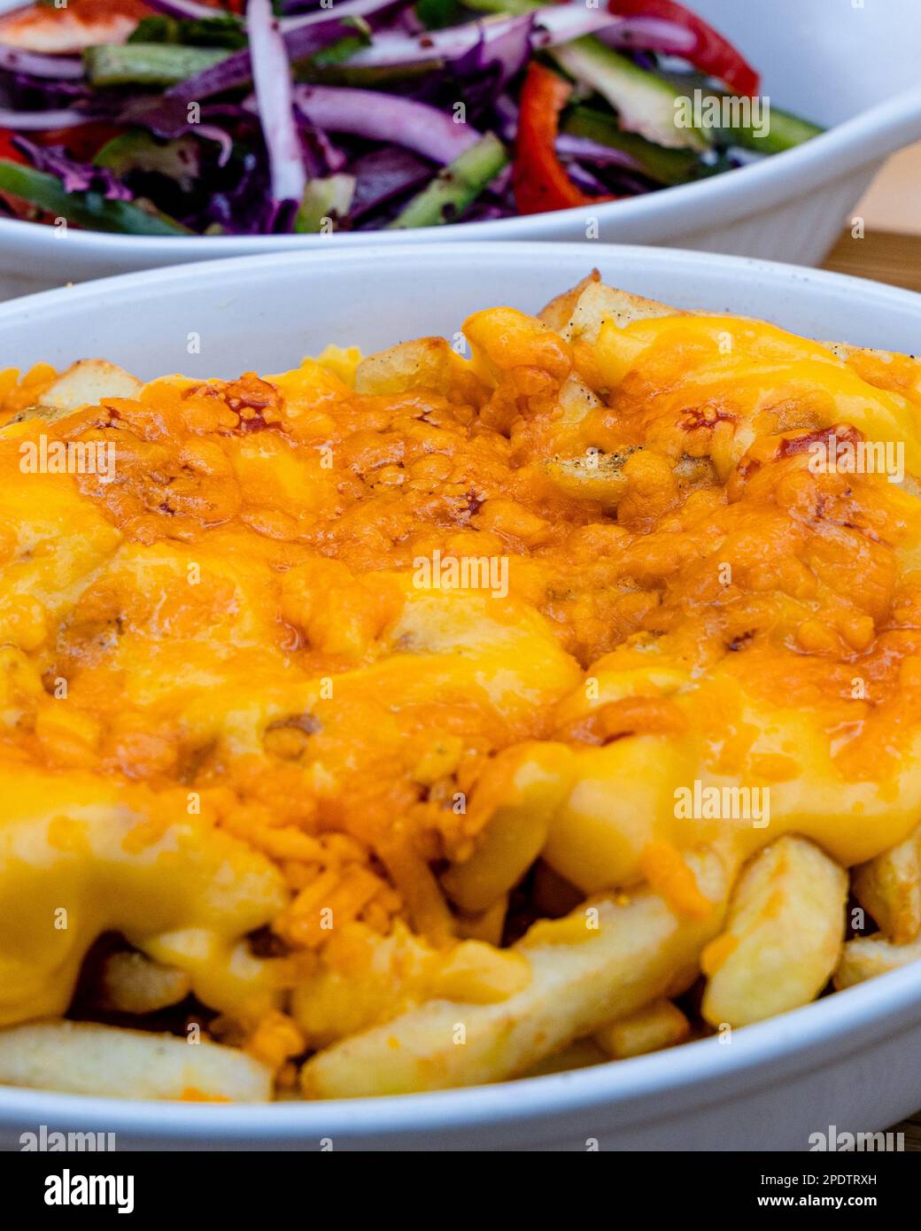 Vertical Food Photo - Chips Cheesy Chips - Chips with Melted and ...