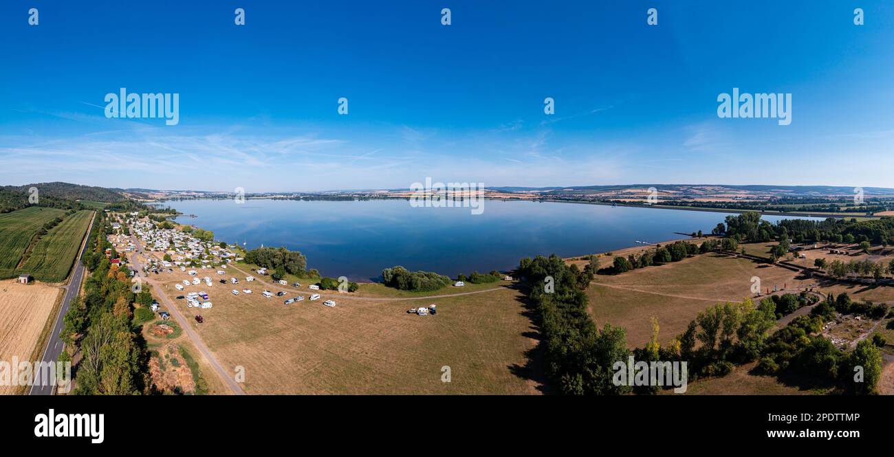 Campingplatz Stausee Kelbra Thüringen Stock Photo - Alamy