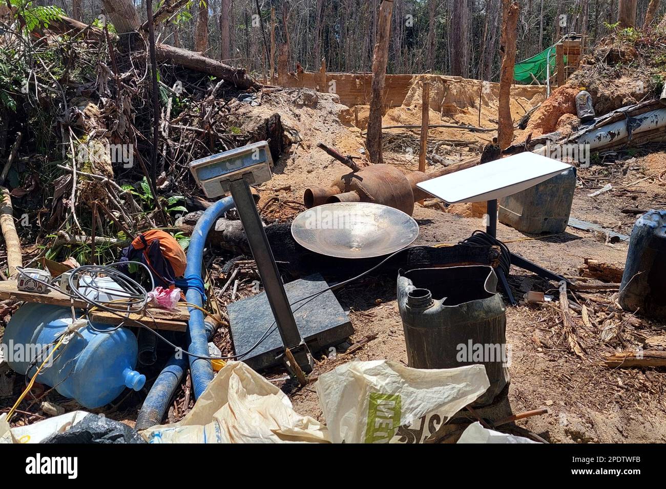 In this image provided by IBAMA, Brazil's Environmental Agency, a ...