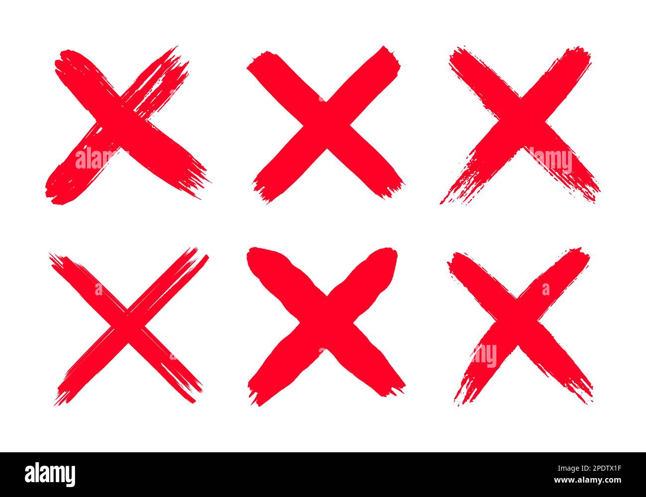 Dirty grunge hand drawn with brush strokes cross x vector illustration ...