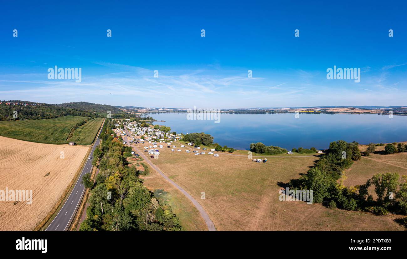 Campingplatz Stausee Kelbra Thüringen Stock Photo - Alamy
