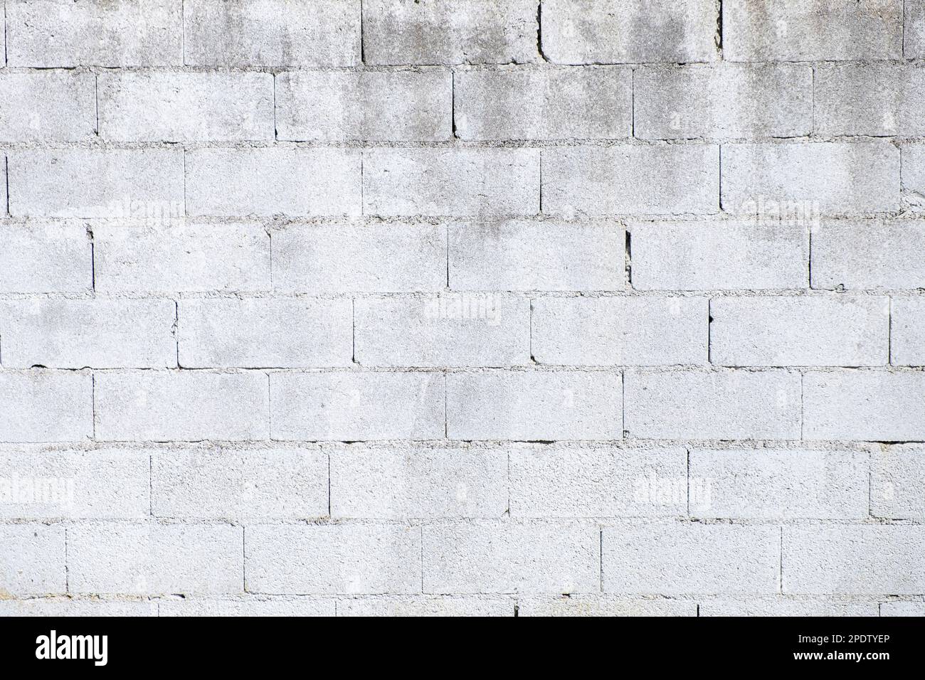 white-painted cinder block wall weathered by time Stock Photo - Alamy