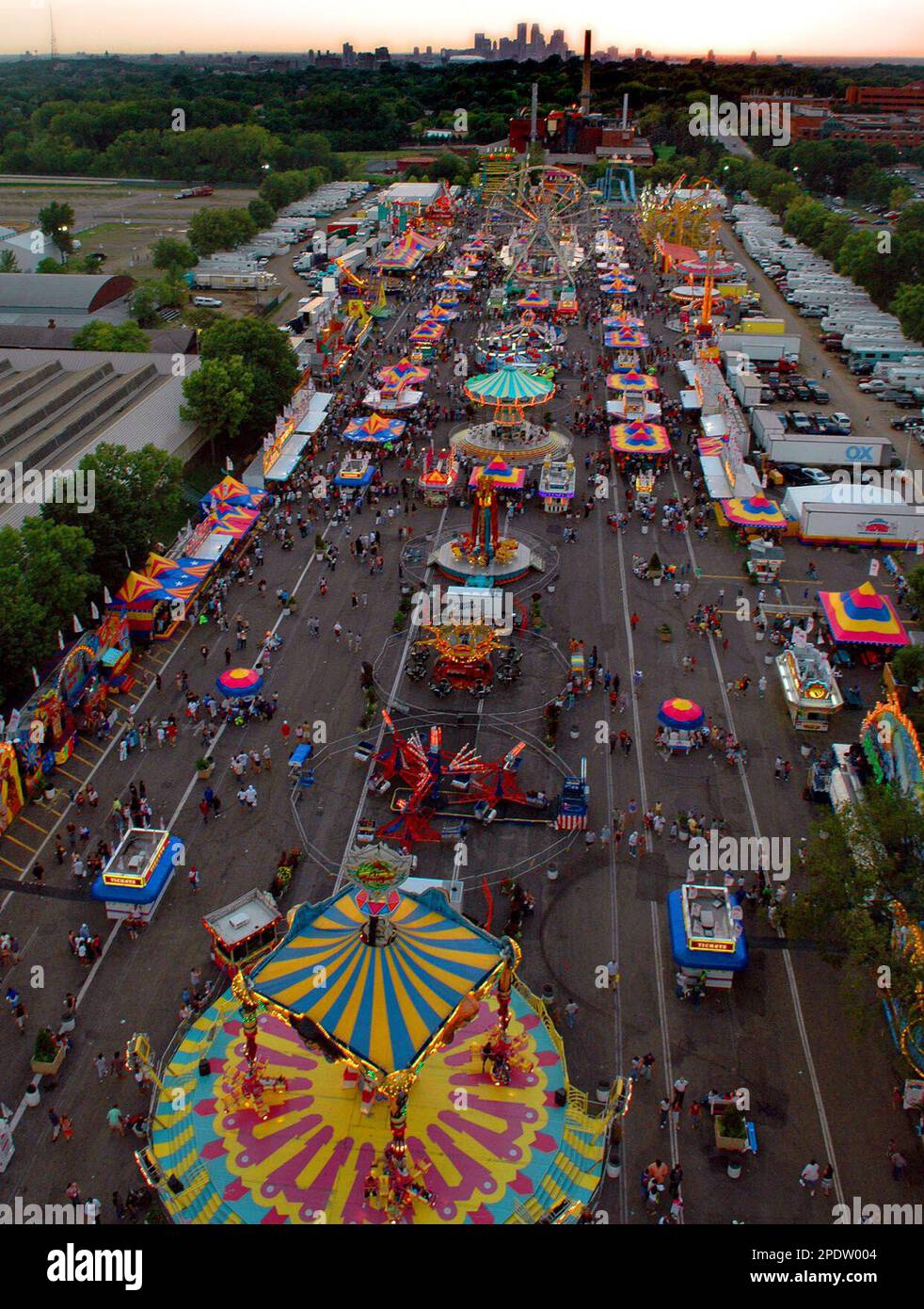 The midway of teh Minnesota State Fair is shown Monday, Sept. 5, 2005 ...