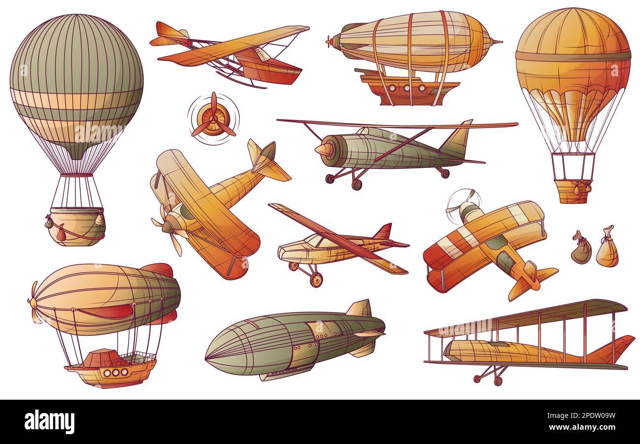 Flying airships Cut Out Stock Images & Pictures - Alamy