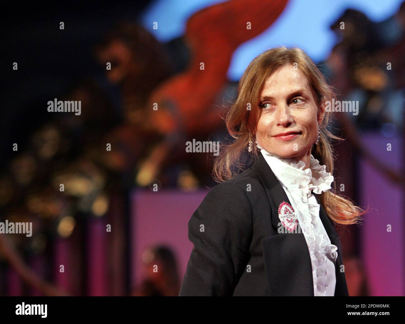 French actress Isabelle Huppert arrives for the screening of her latest ...