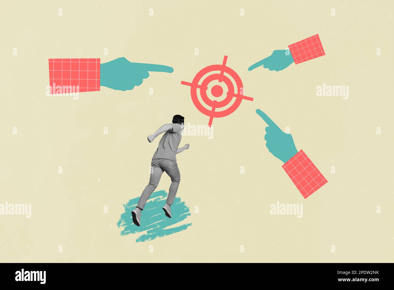 Creative motivation collage conceptual artwork design running fast guy ...