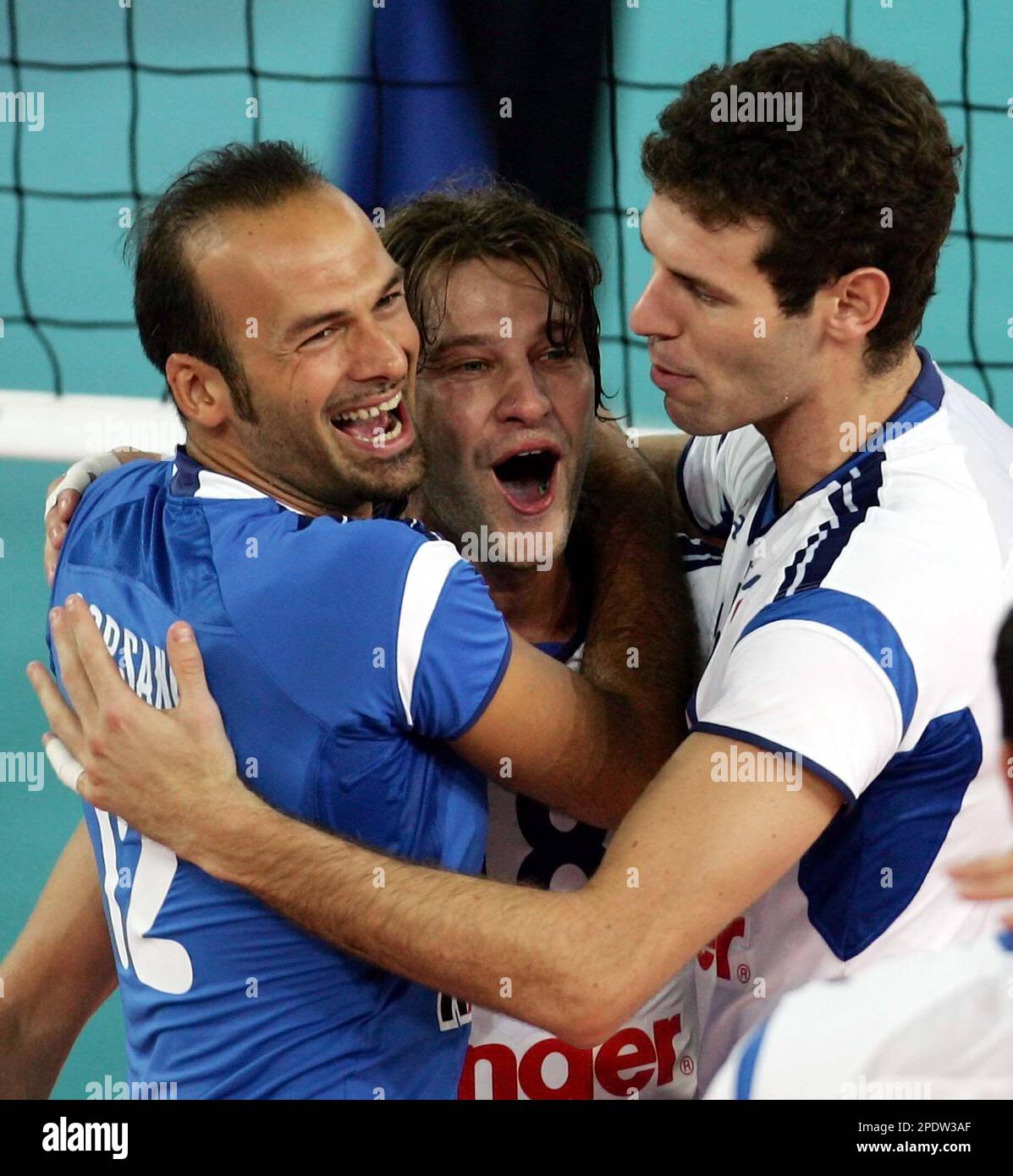 From left, Italy's Mirko Corsano, Matej Cernic and Andrea Sala ...
