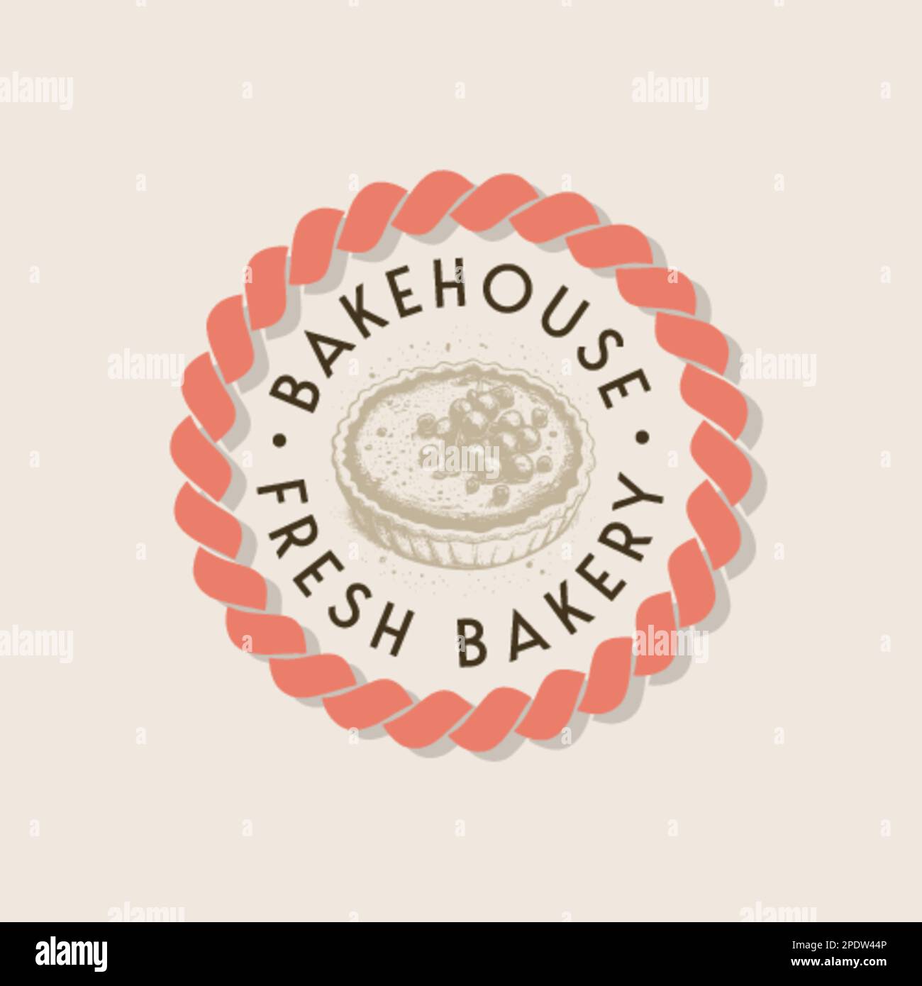 Bakery badge or label retro vector illustration. Ear wheat silhouette ...