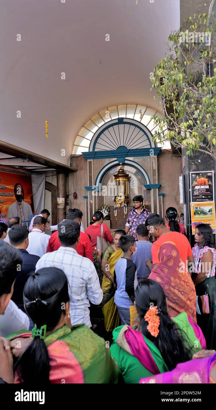 Bangalore,Karnataka,India-January 01 2023: Catholic Christians praying ...