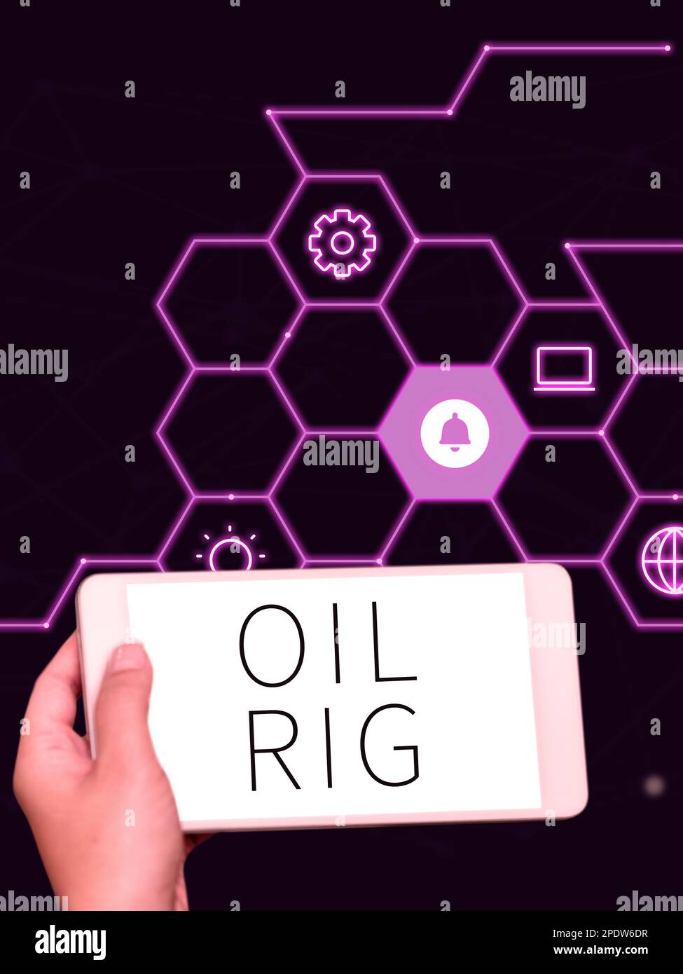 Writing displaying text Oil Rig. Business showcase large structure with ...