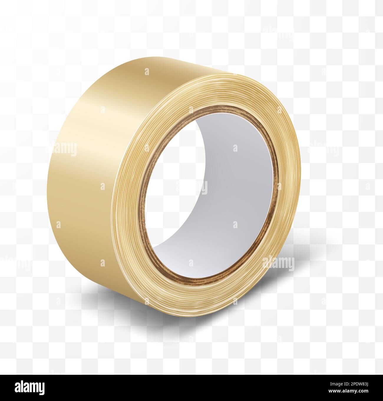 Transparent duct roll adhesive tape realistic vector illustration ...