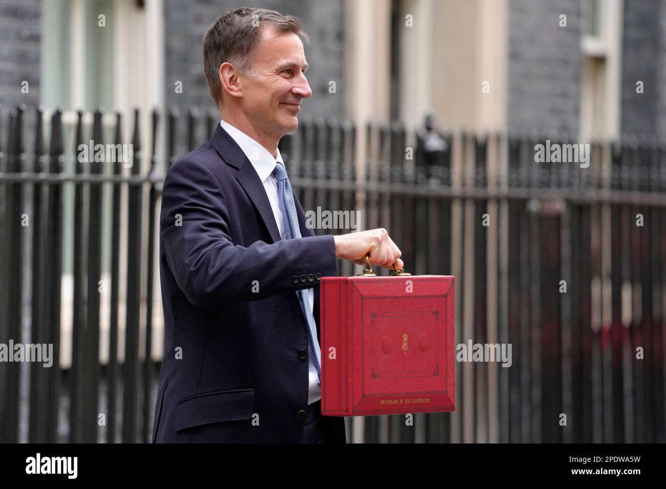 Britain's Chancellor of the Exchequer Jeremy Hunt poses for the media ...