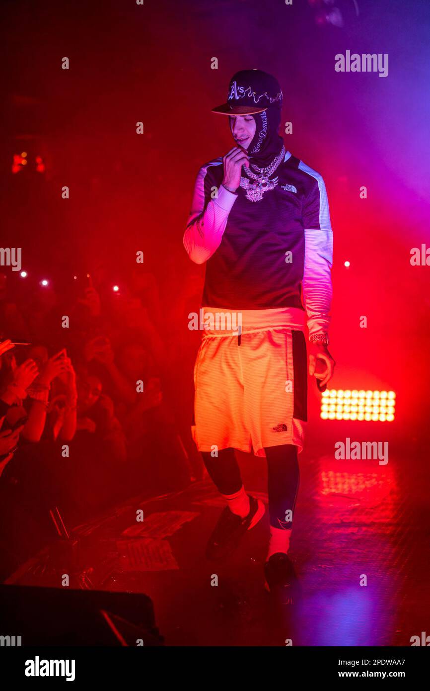 March 14, 2023, Italy: Italian rap/hip hop singer Shiva during the ...