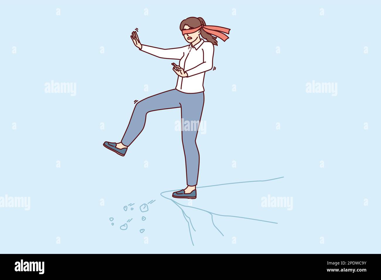 Girl falling forward Stock Vector Images - Alamy