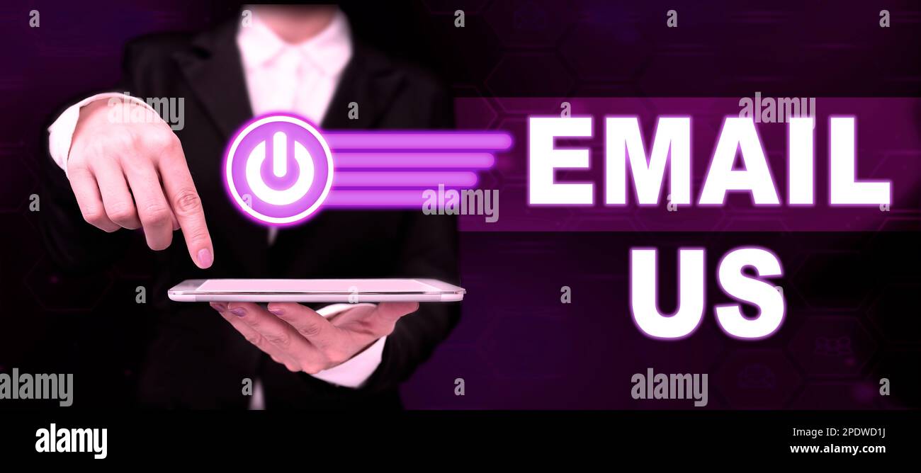 Conceptual display Email Us. Internet Concept Sending a commercial ...