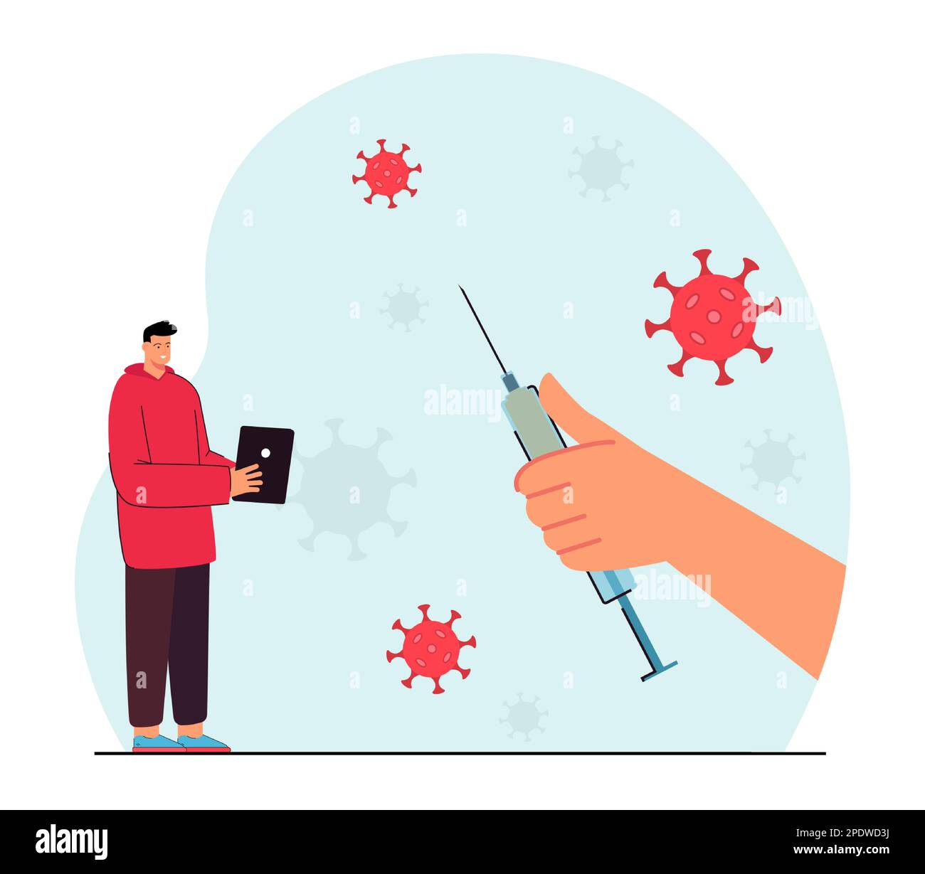 Creative online man tablet Stock Vector Images - Alamy