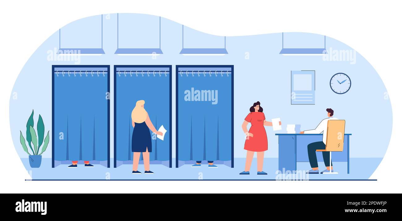 Polling booth Stock Vector Images - Alamy