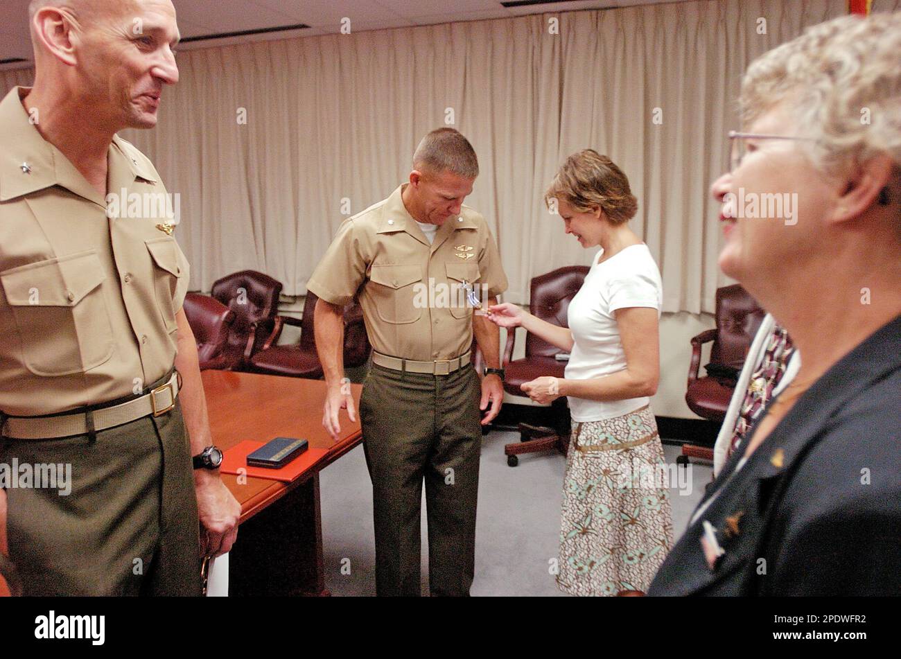 Brig. General Randolph Alles, left, commander of Quantico Marine Corps ...