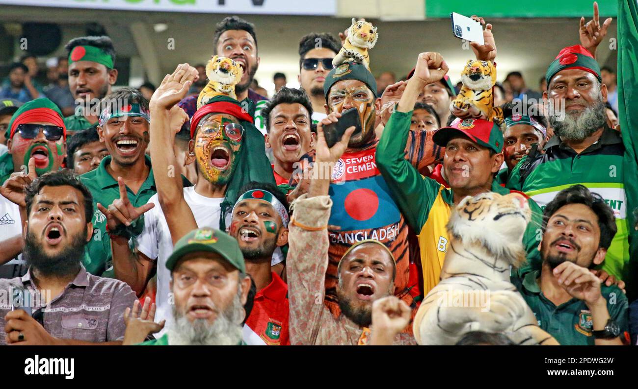 Tiger's fans celebrate after win T20I against England at Sher-e-Bangla ...
